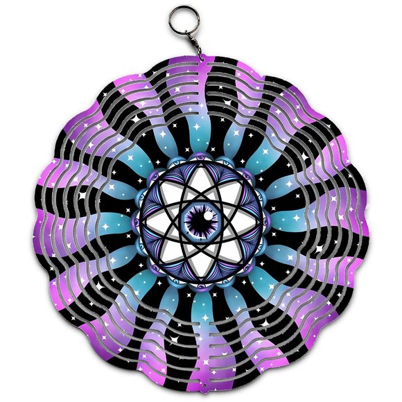 Design | Space Eye Blue Purple Galaxy Psychedelic Design Wind Spinner ...